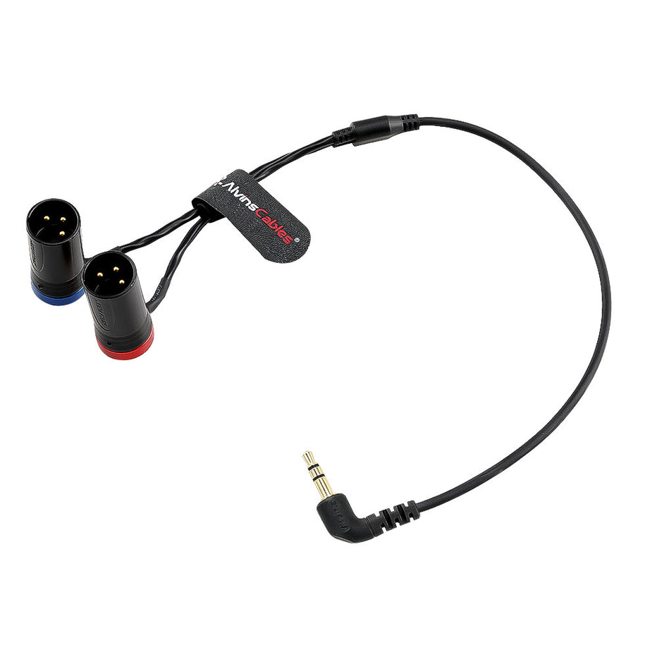 Alvin's Cables 3.5mm TRS to Dual XLR Male Y Splitter Cable, 1/8’’ TRS ...