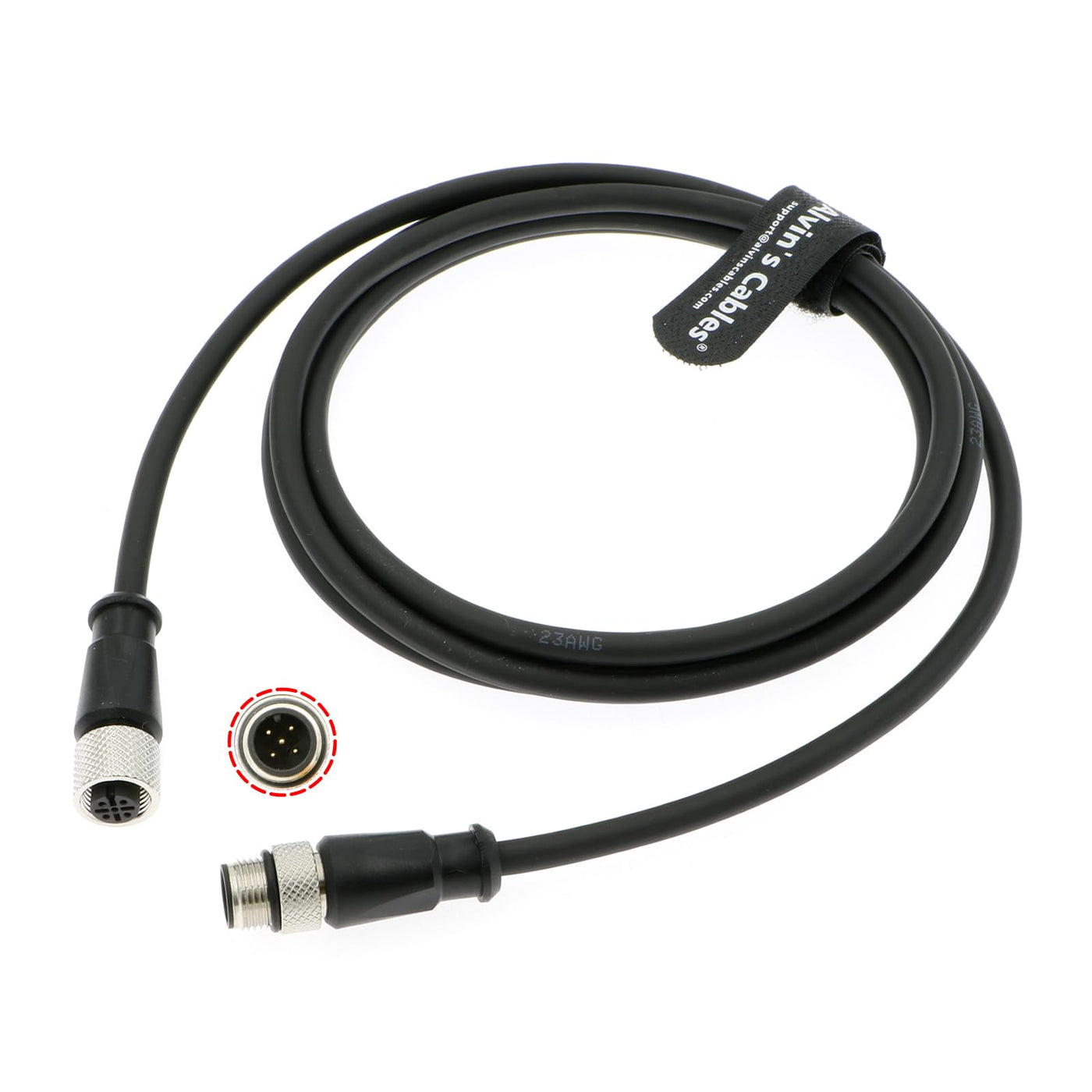 Alvin's Cables M12 A-Code 5 Pin Male to Female Aviation Sensor Connect