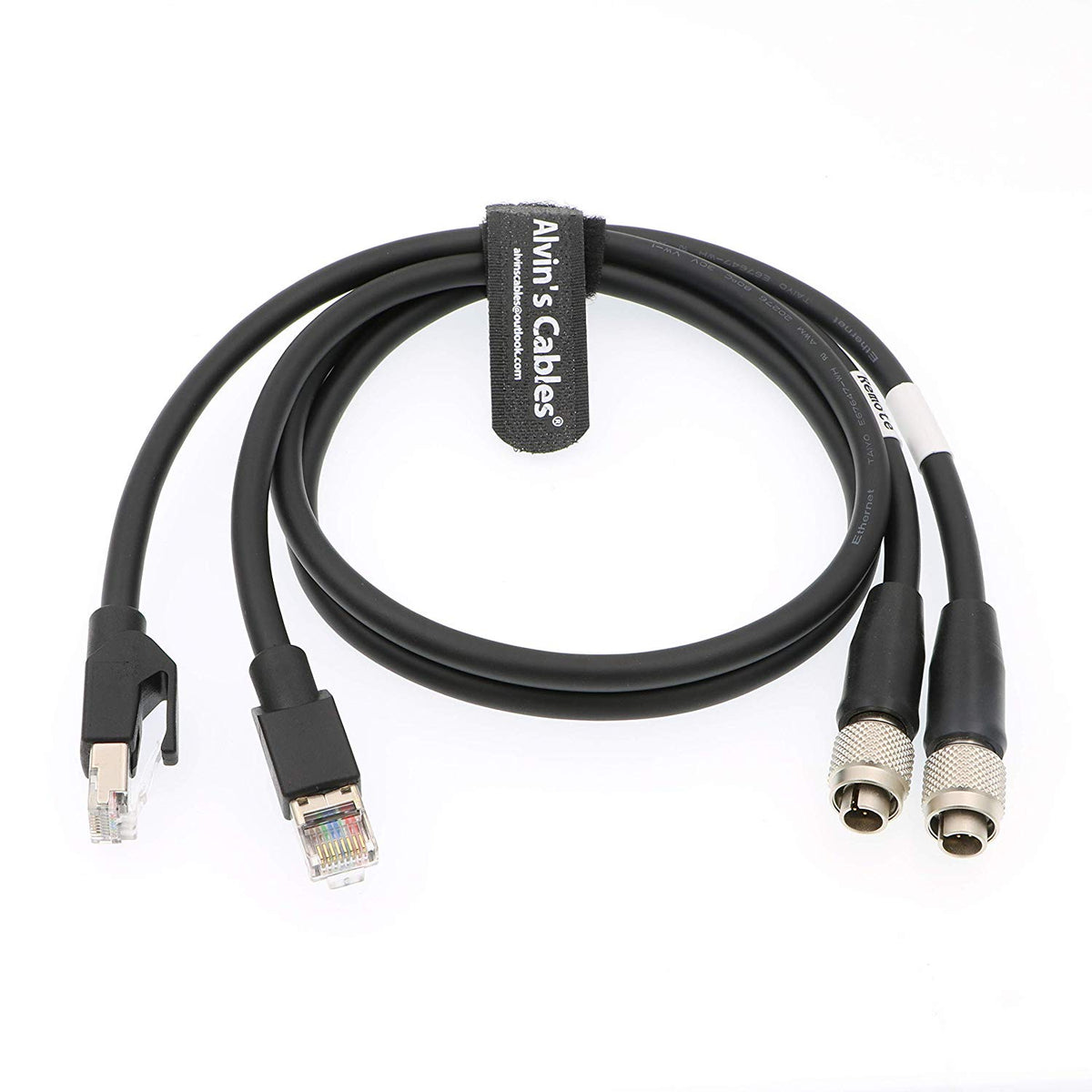 Alvin's Cables 1 Set Hirose Original 8 pin Male to RJ45 Cat6 High Flex